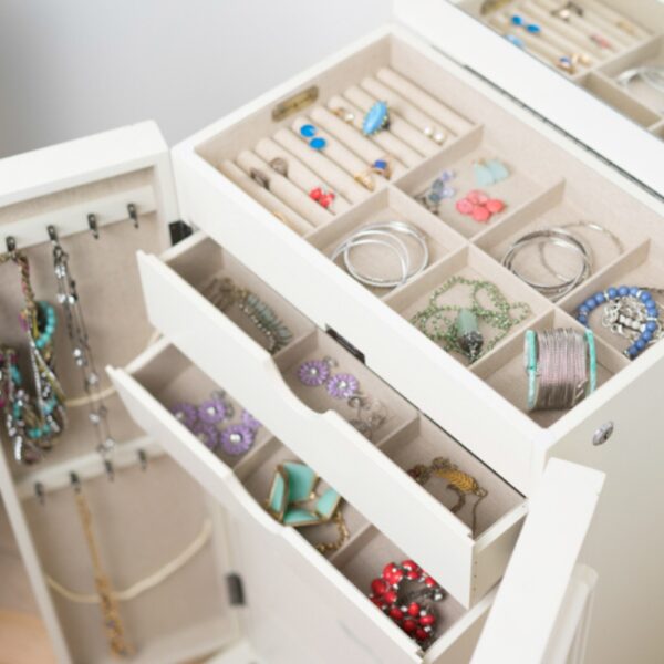 Cabby Fully Locking Jewelry Armoire ~ Turquoise – Hives and Honey